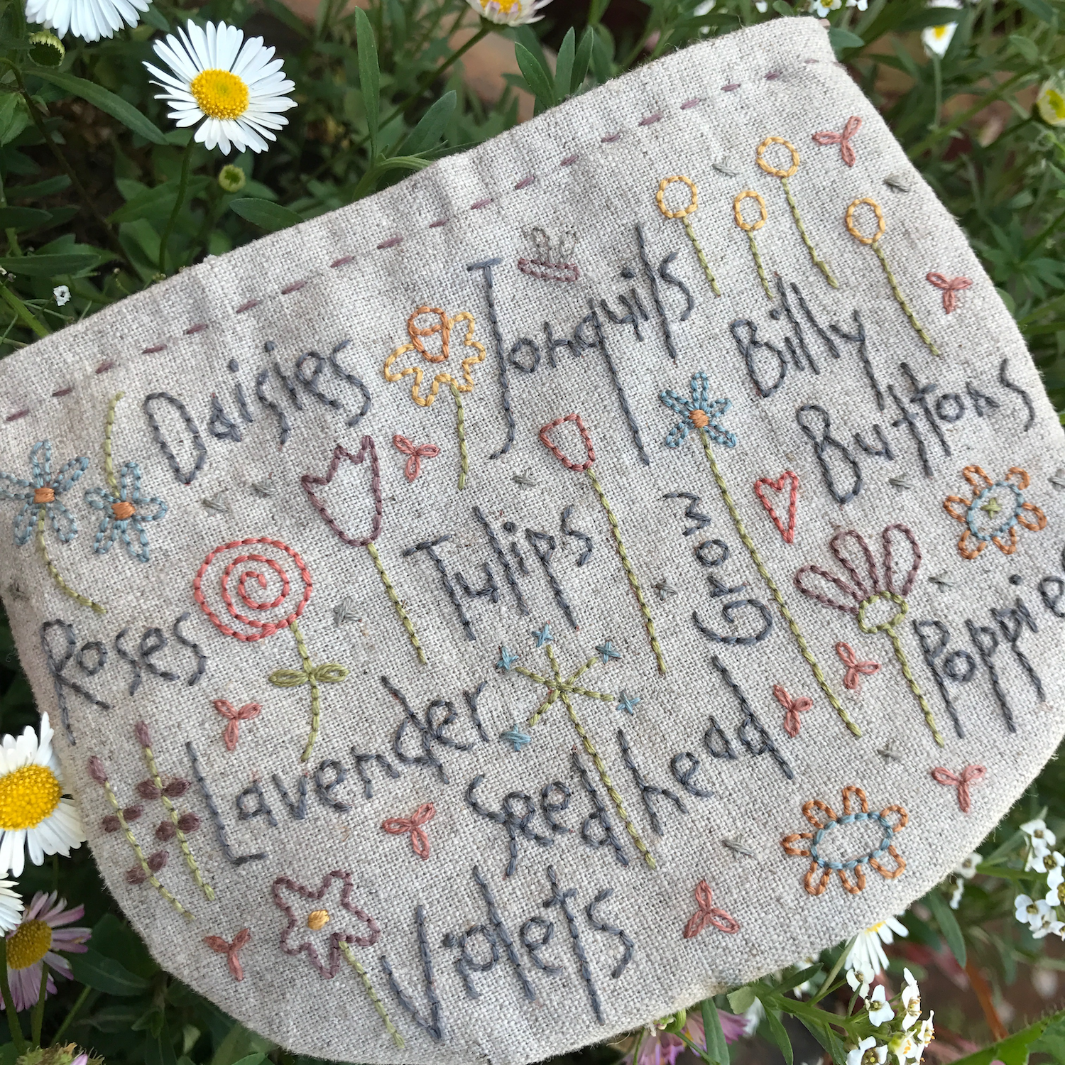 Flower Study Purse – Hatched and Patched
