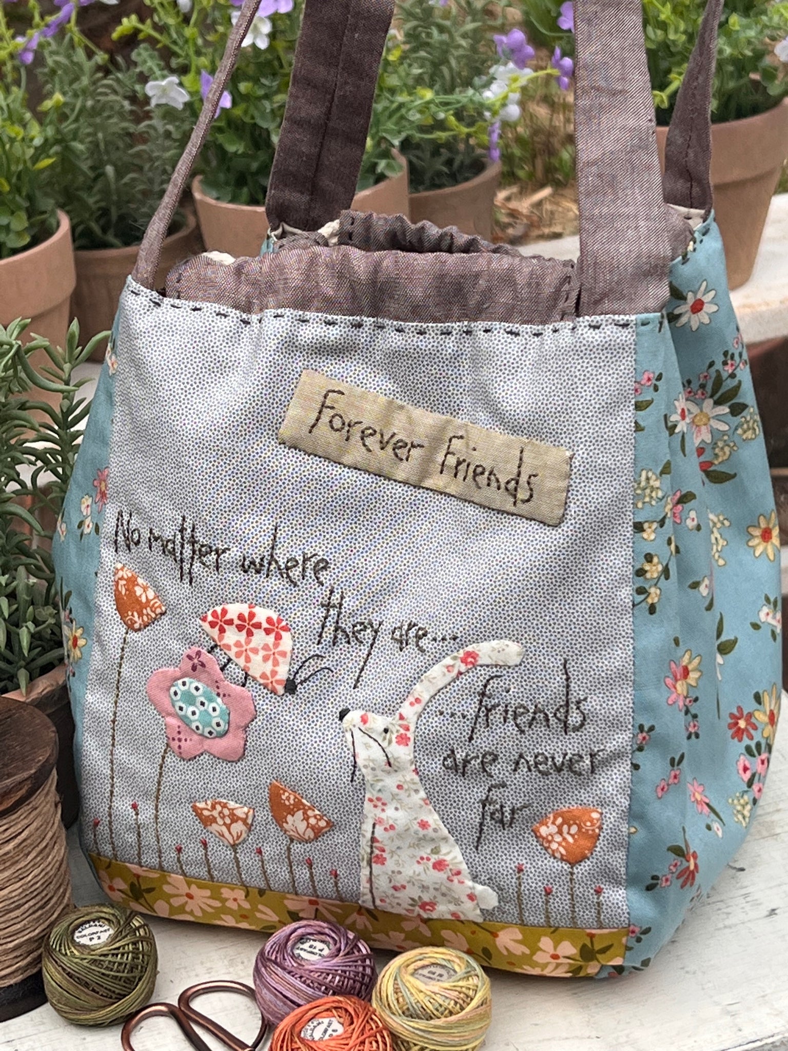 Friendship Drawstring Bag – Hatched and Patched