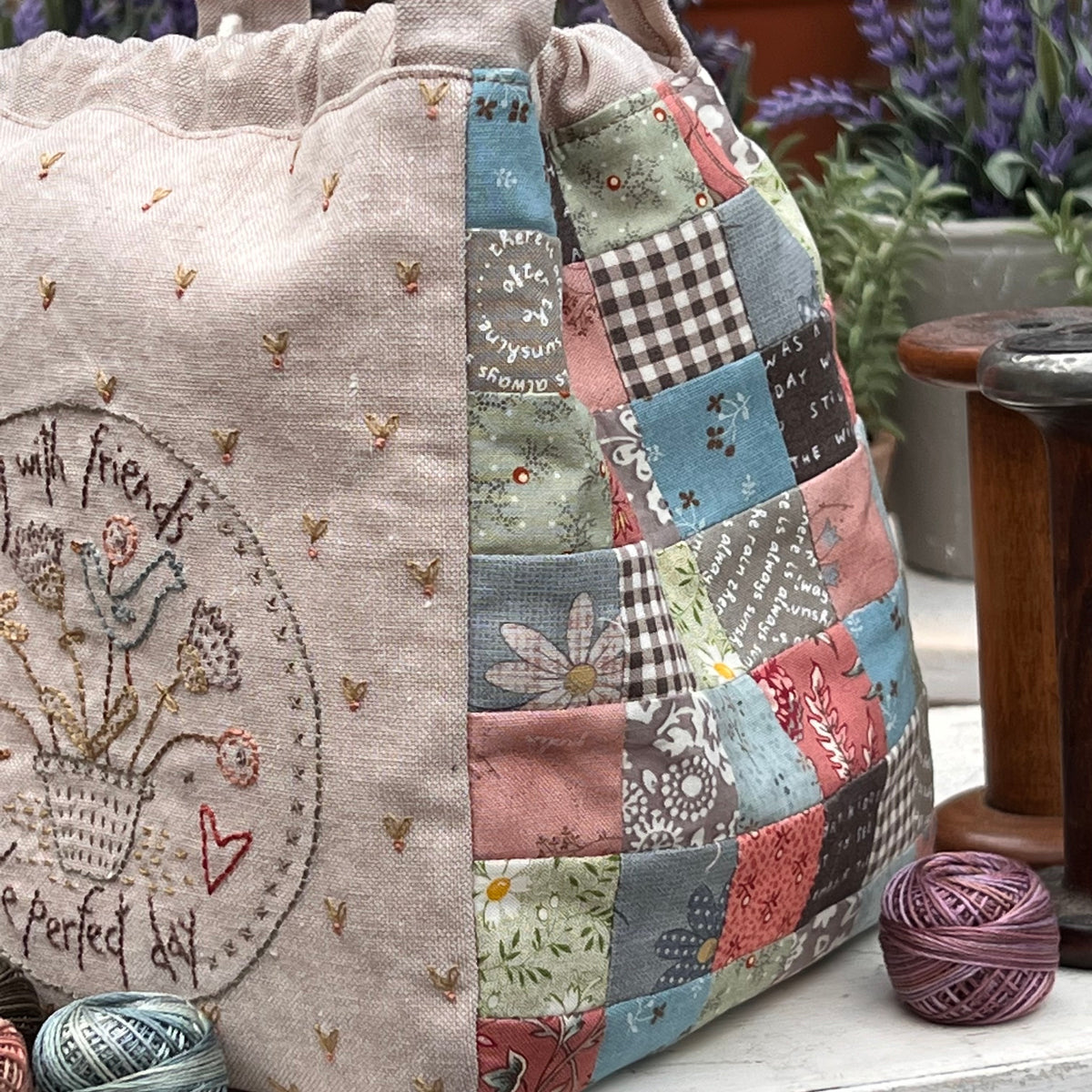 Love To Sew Drawstring Bag – Hatched and Patched