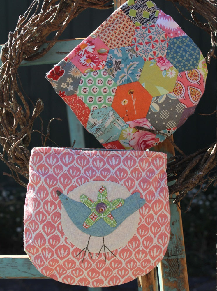 Zippered Bird Purse – Hatched and Patched