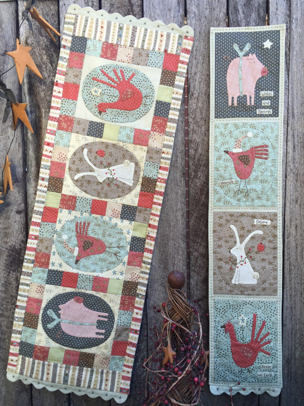 Table Runner Patterns – Hatched and Patched